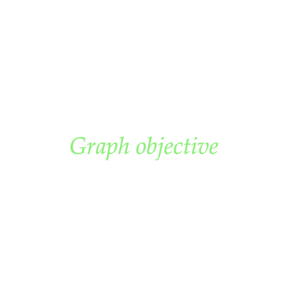 Graph objective – Graph workflow